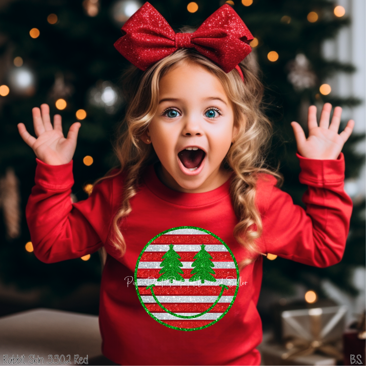 Christmas Tree Faux Sparkle Smile #BS7031 – Bama Signs & Screens