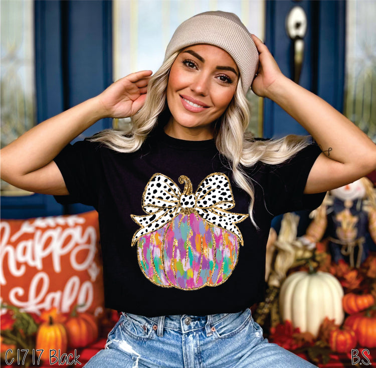 Colorful Coquette Faux Glitter Pumpkin #BS7409 – Bama Signs & Screens