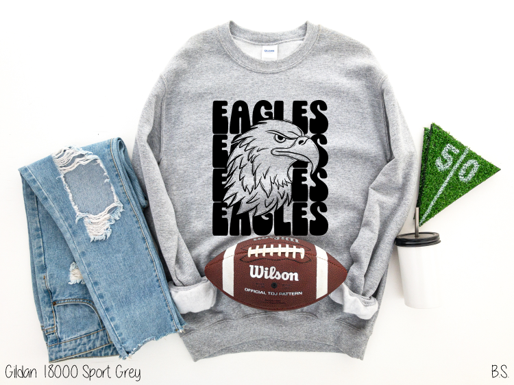 Eagles Stacked Mascot #BS5744 – Bama Signs & Screens