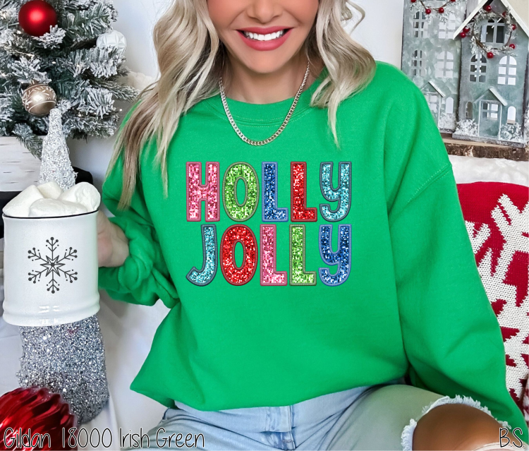 Faux Embroidery Holly Jolly #BS6235 – Bama Signs & Screens