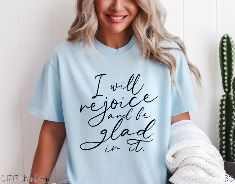 I Will Rejoice Hand Lettered #BS6992 – Bama Signs & Screens