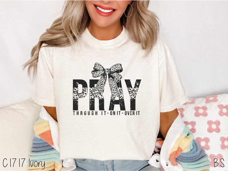 Leopard Bow Pray Through It #BS7438 – Bama Signs & Screens