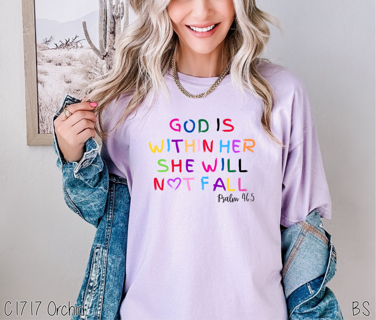 Multi Color God Is Within Her #BS6642 – Bama Signs & Screens