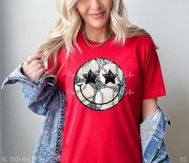 Sparkly Silver Baseball Smile #BS6473 – Bama Signs & Screens
