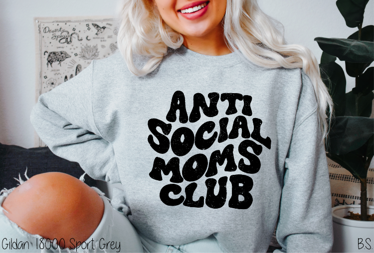 Groovy Anti Social Moms Club #BS5104 – Bama Signs & Screens